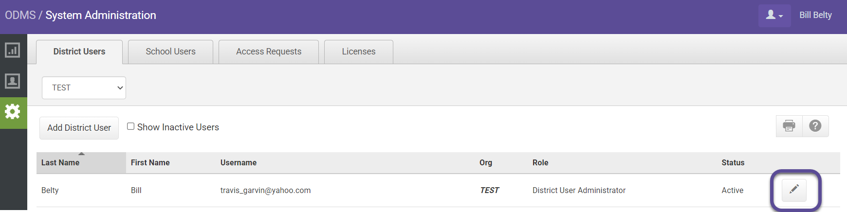 Editing a District User in Heinemann Fountas & Pinnell Online Data ...