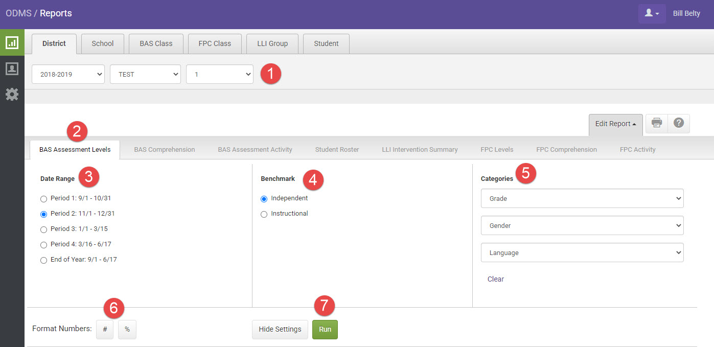 BAS District Assessment Levels Table Report Overview with Heinemann ...