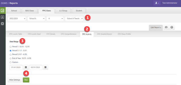 Class FPC Activity Report Overview with Heinemann Fountas & Pinnell ...