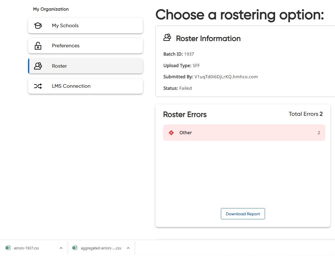 Download Error Reports and Troubleshoot Errors for Rostering