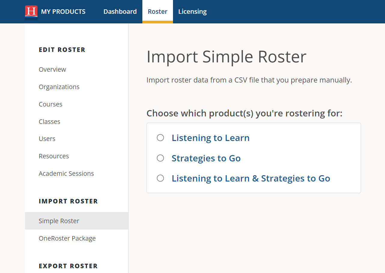 Creating Rosters in Heinemann My Products