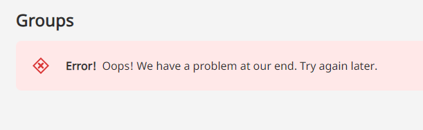 Error Message When Creating a Group in HMH Ed - "Oops! We have a ...