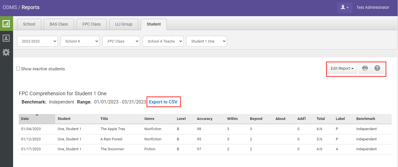 FPC Comprehension Report Overview with Heinemann Fountas & Pinnell ...