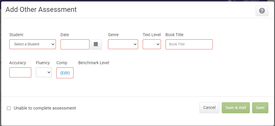 FPC GR Classes Adding/Editing Other Reading Record on Heinemann Fountas & Pinnell Online Data ...
