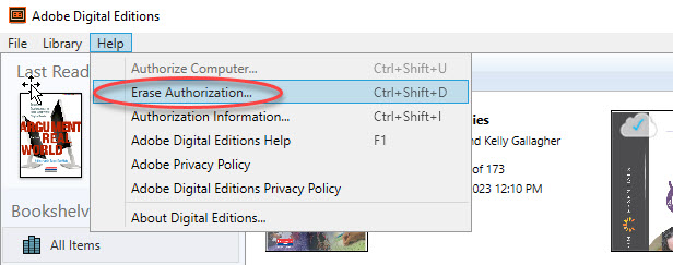Deauthorizing a Device for Heinemann eBooks