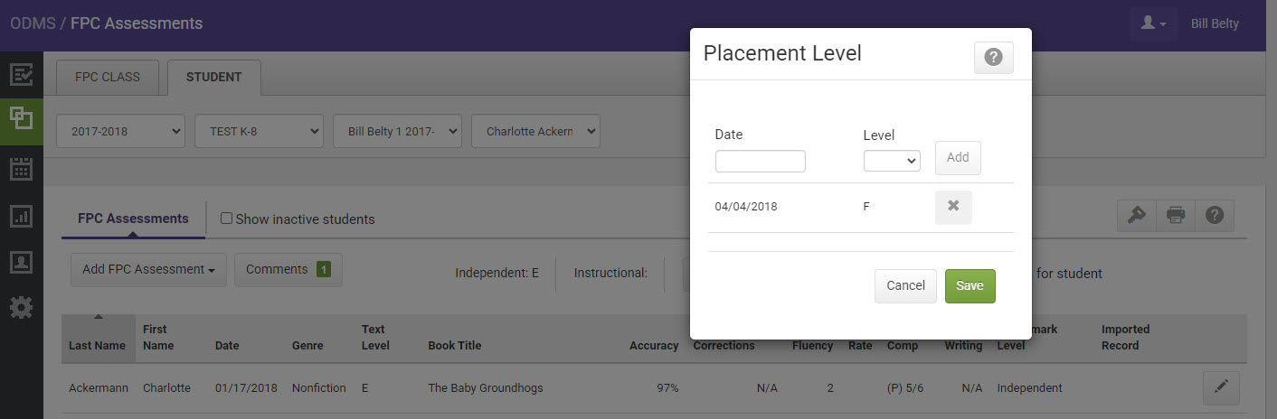 FPC Recommended Placement Levels on Heinemann Fountas & Pinnell Online ...