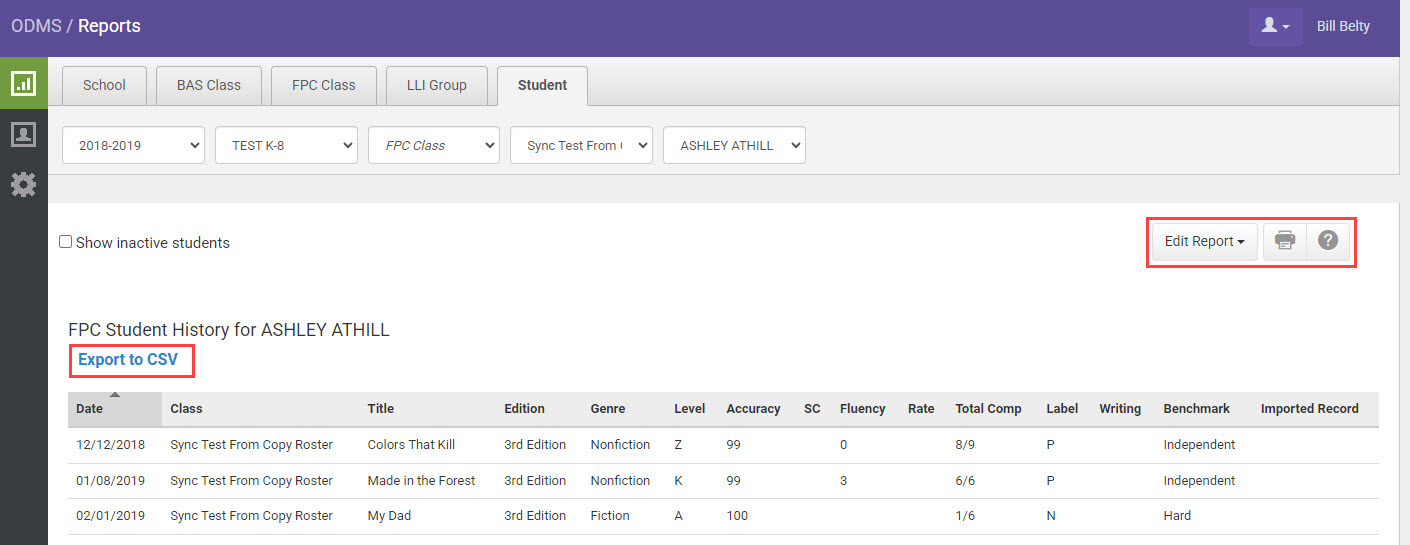 FPC Student History Report Overview with Heinemann Fountas & Pinnell ...