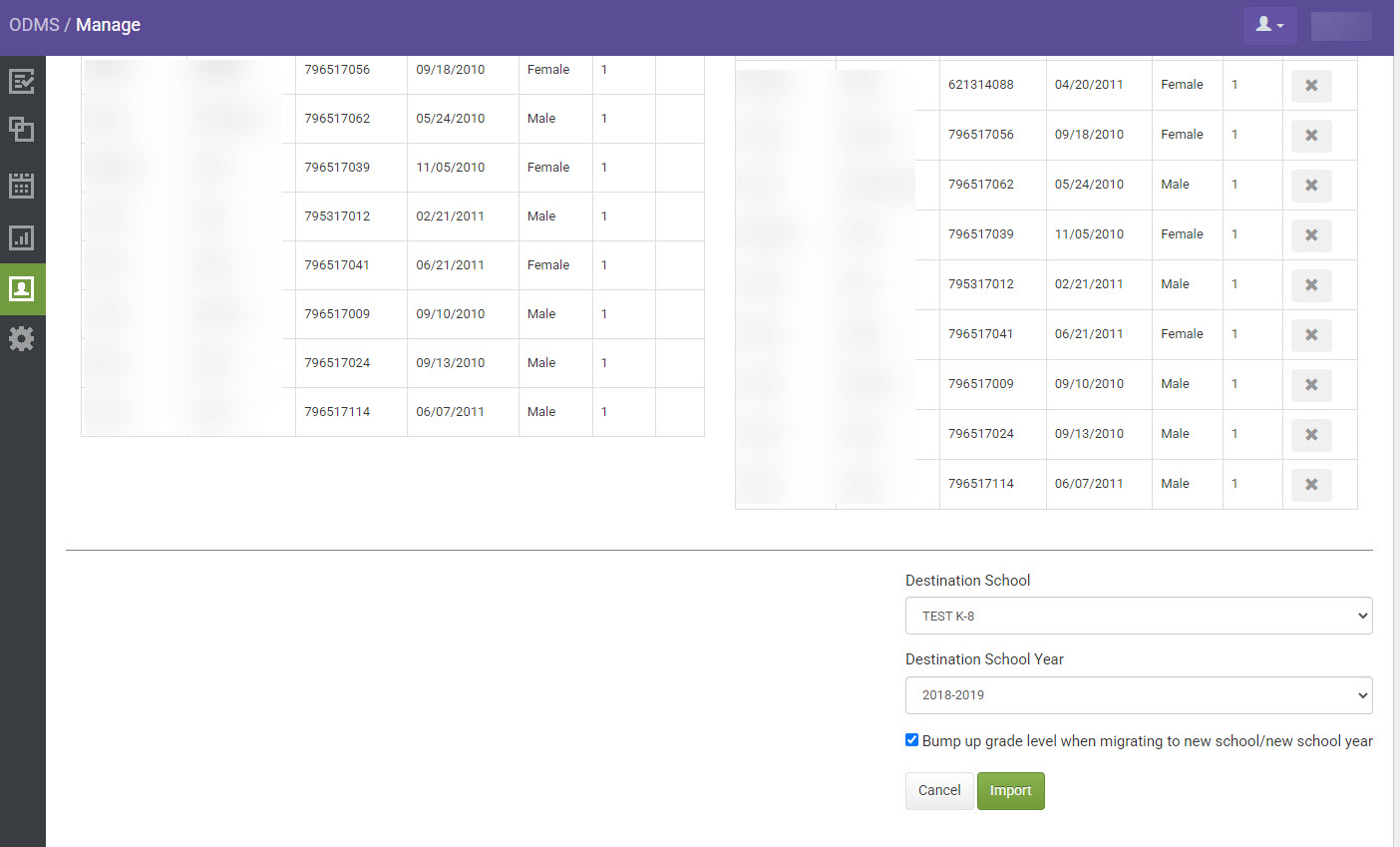 Importing Students from a Database in Heinemann Fountas & Pinnell Online Data Management System ...