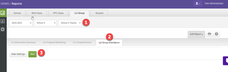 LLI Group Attendance Report Overview on Heinemann Fountas & Pinnell ...