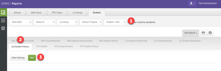 LLI Student History Report Overview with Heinemann Fountas & Pinnell ...