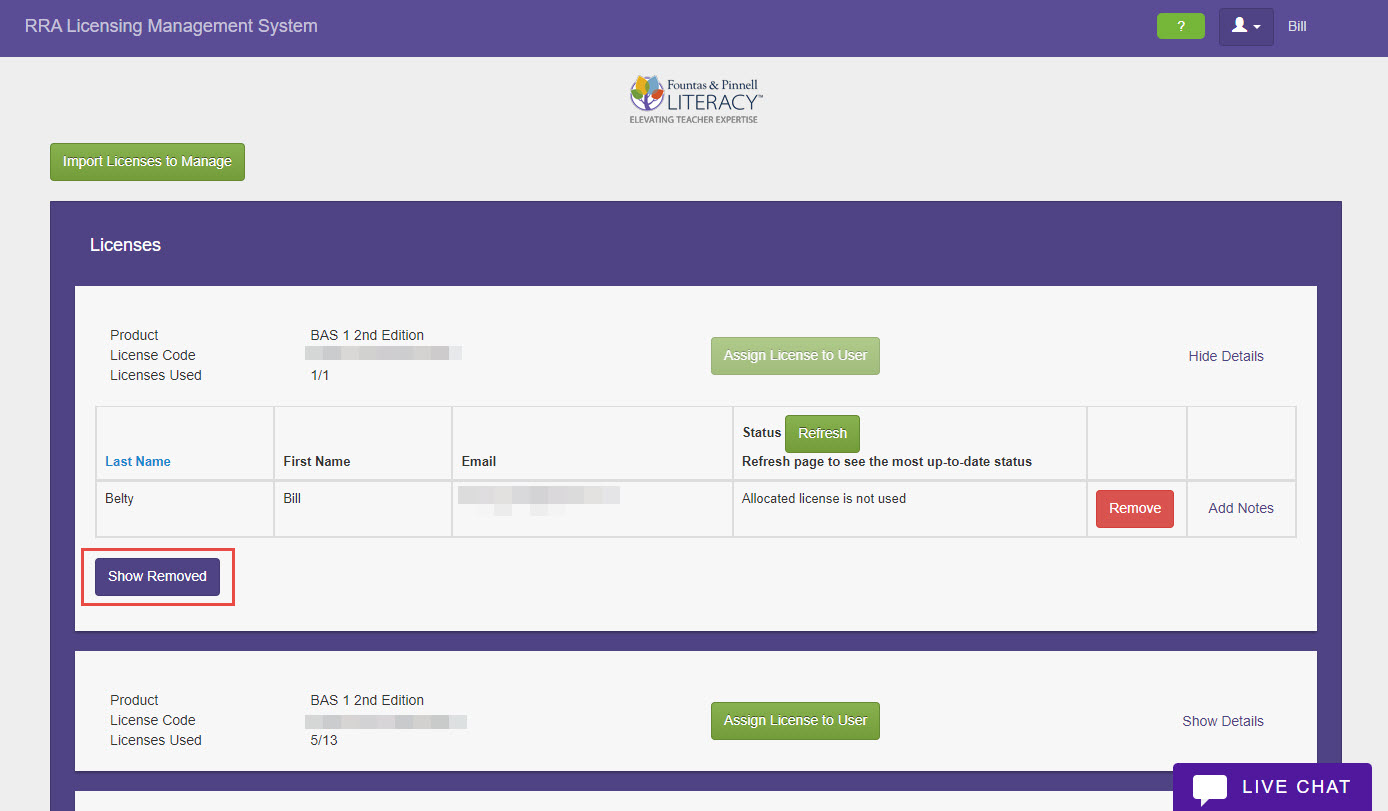 Revoking Licenses on Heinemann Fountas & Pinnell License Management ...