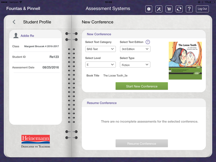 Selecting a Book on the Heinemann Fountas & Pinnell Assessment Reading ...