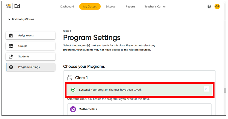 Team Teacher Not Seeing Class in Waggle (HMH Ed)