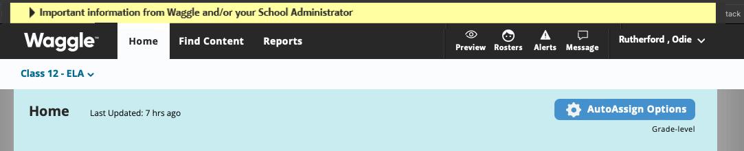 Viewing Alerts and Messages, Sending Messages in Waggle (HMH Ed)