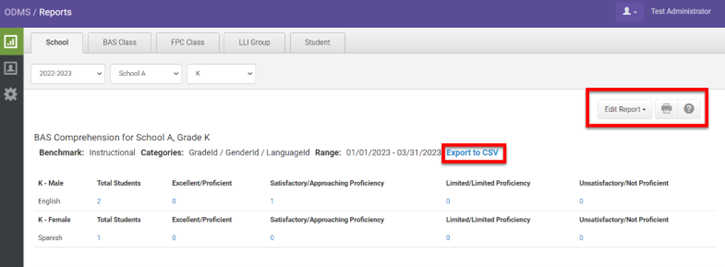 BAS District and School Comprehension Report Overview on Heinemann ...