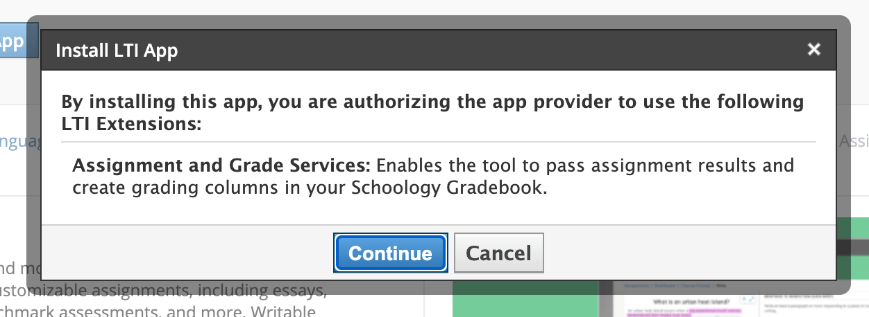 Setting Up Writable for HMH Ed for Schoology as an Administrator