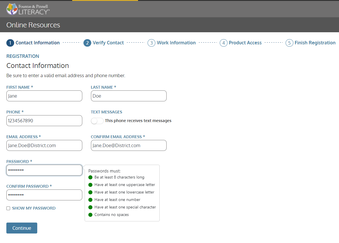 Registering for the Heinemann Fountas & Pinnell Resources