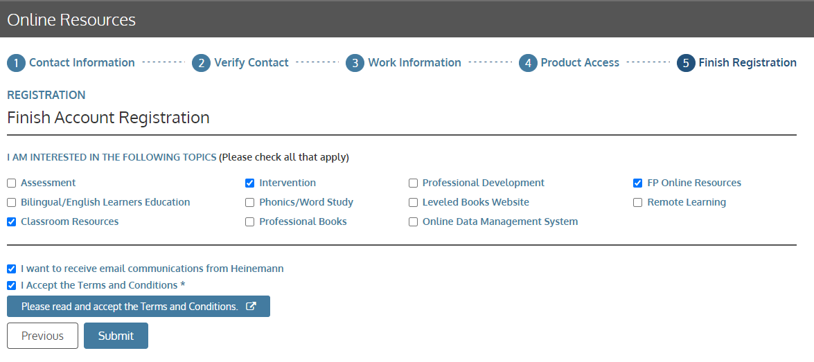 Registering for the Heinemann Fountas & Pinnell Resources