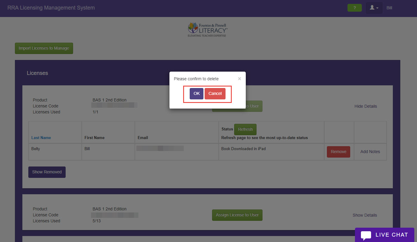Revoking Licenses on Heinemann Fountas & Pinnell License Management ...