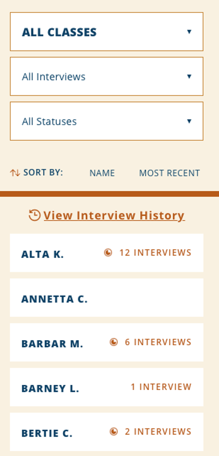 Using the Interview History Page on Heinemann Listening to Learn
