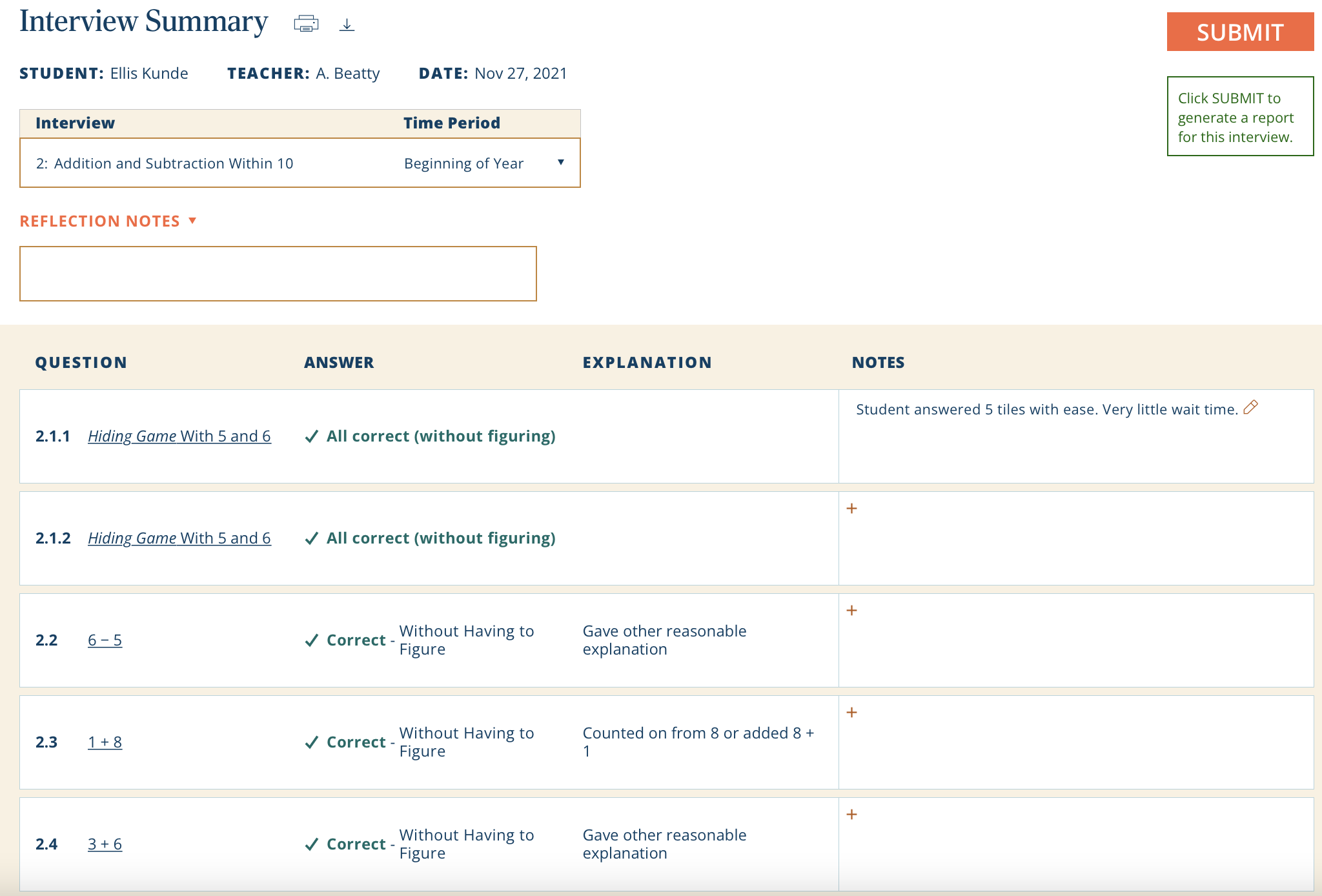 Interview Summary Report Overview on Heinemann Listening to Learn