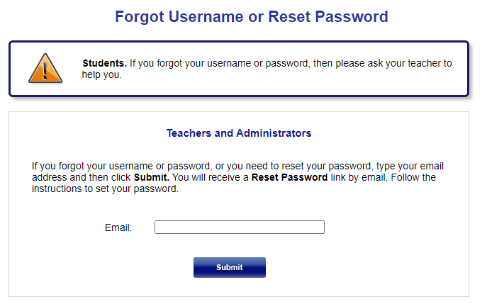 Reset Teacher or Administrator Username or Password for Holt McDougal ...