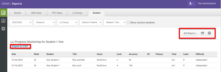 LLI Student Progress Monitoring Report Overview in Heinemann Fountas ...