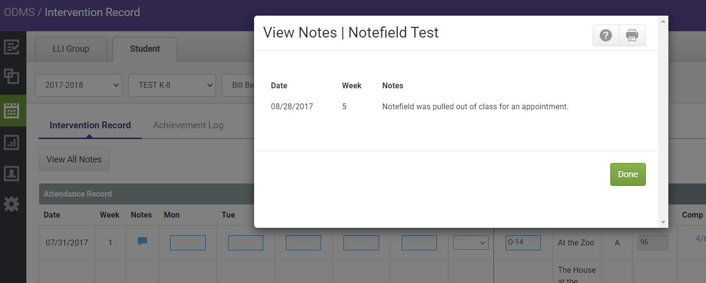 View All Group/Student Notes Screen Overview on Heinemann Fountas ...