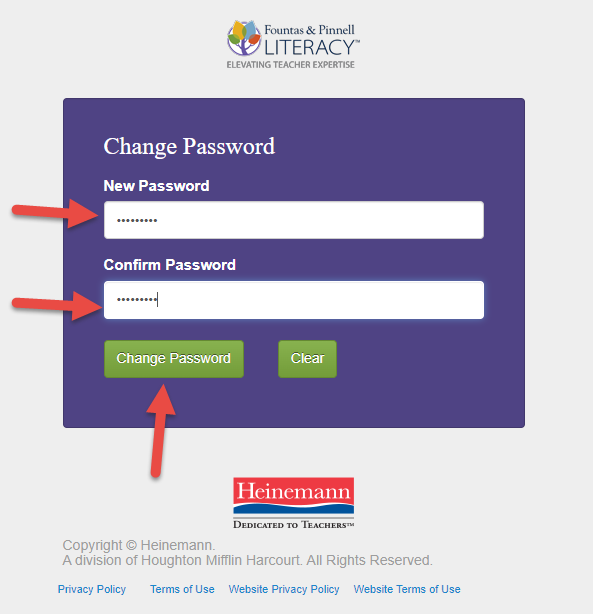 Resetting Password with Heinemann Reading Record App License Management ...