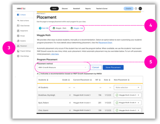 Waggle: Placement Using HMH Growth Measure