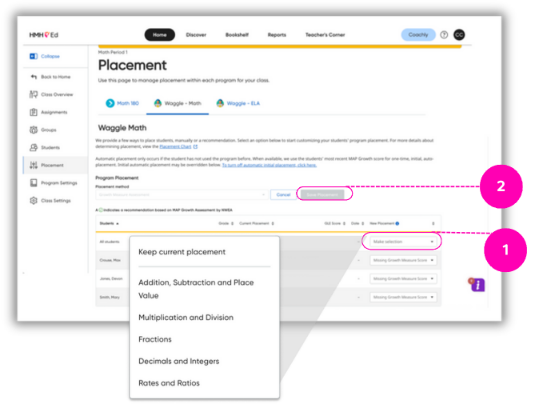 Waggle: Manual Placement - No Assessment
